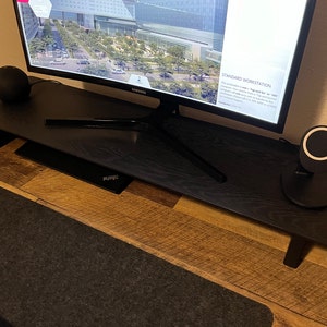 Dual Monitor Desk Shelf, Wooden Monitor Stand, Monitor Riser, Computer ...