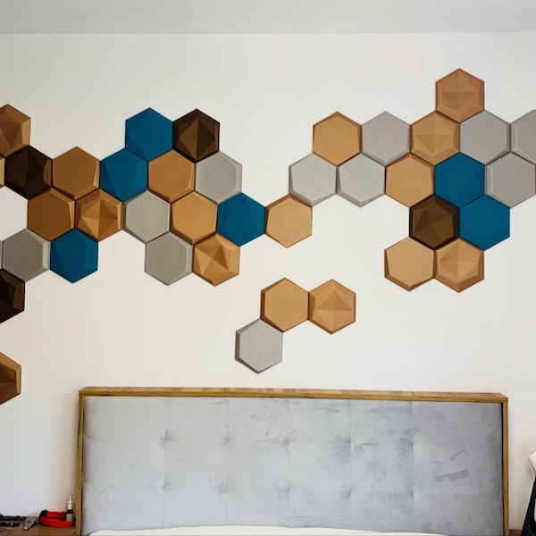 UPHOLSTERED WALL PANELS Square 30x30cm Cushion Wall Panel, Adhesive ...