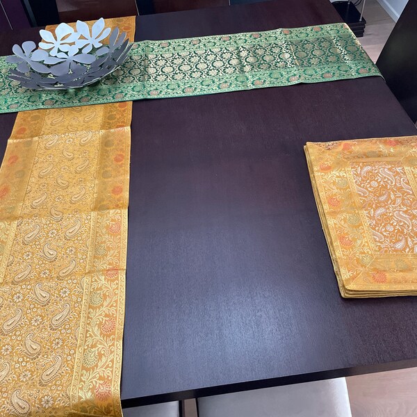 Formal Table Runner Brocade 14 X 80 Inch Runner 110 Inch Silk Beautiful ...