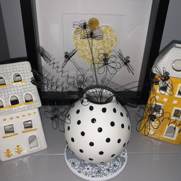 Handmade Wire Daisy Flower Bouquet-everlasting Flowers- Arrangement ...