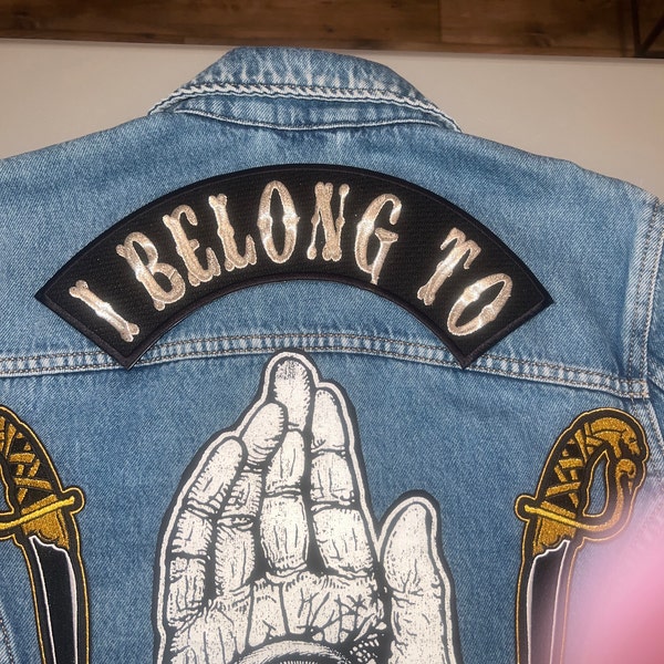 Custom Embroider Biker Top Rocker - Etsy