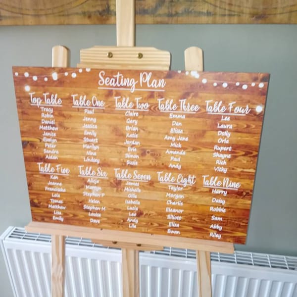 Rustic Wedding Table Plan Sign | Wedding Seating Plan - Etsy UK