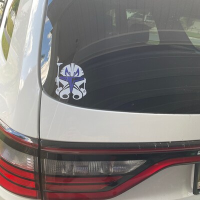 Star Wars Captain Rex METALLIC Blue and White Permanent Vinyl Decal - Etsy