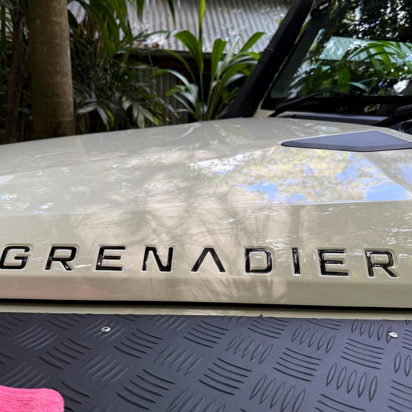 Ineos Grenadier Lambda & Logo Inlays. Custom Hood and Back Door ...