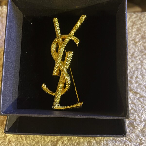 Ysl Vintage Gold Tone Brooch 2.5 Inch Length, Brooches for Women. - Etsy