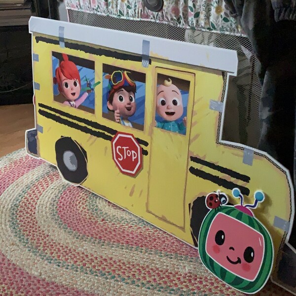 Cocomelon Bus Cutout, Cocomelon Cutouts, Party Props, Cocomelon Toddler ...