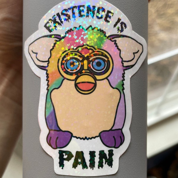 Furby Drama Sticker Funny 90s Sticker for Furby Lovers Gothic Pink ...