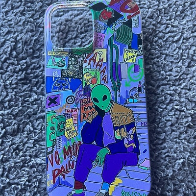 Psychedelic Alien Trippy Phone Case Visuals Colours Sun Stars - Etsy