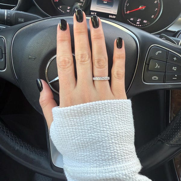 Vintage Gold in Quartz Half Bezel Set Flower Detail 14k Yellow Gold ...