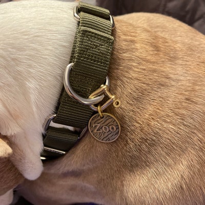 Brass Dog Tag, Personalized Brass Pet ID Tag, Custom Cat Tag, Unique ...