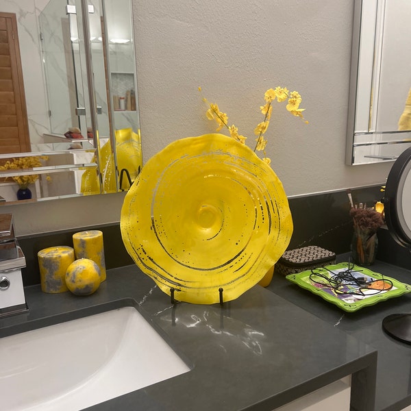 Yellow Flower Wall Mount You Pick Size and Quantity Translucent up ...