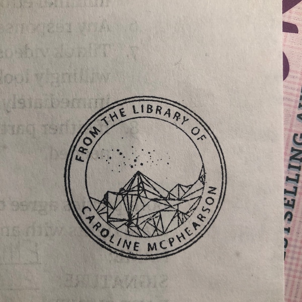LIBRARY STAMP, Library of Stamp, Custom Library Stamp, Book Stamp, This ...