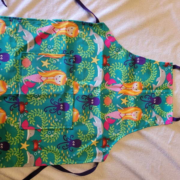 Mermaid Children's Apron // Kids Apron // Craft Apron for Kids ...