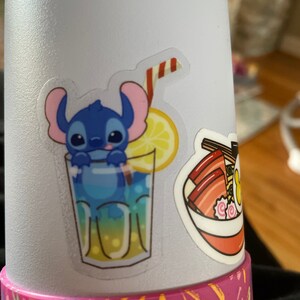 Stitch Lemonade Transparent Disney Laptop Stickers/ Tropical Lilo Ohana ...