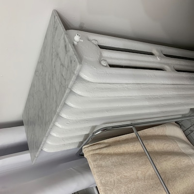 Radiator Top Bianco Carrara White Marble Gray Veining Custom Cut Cover ...