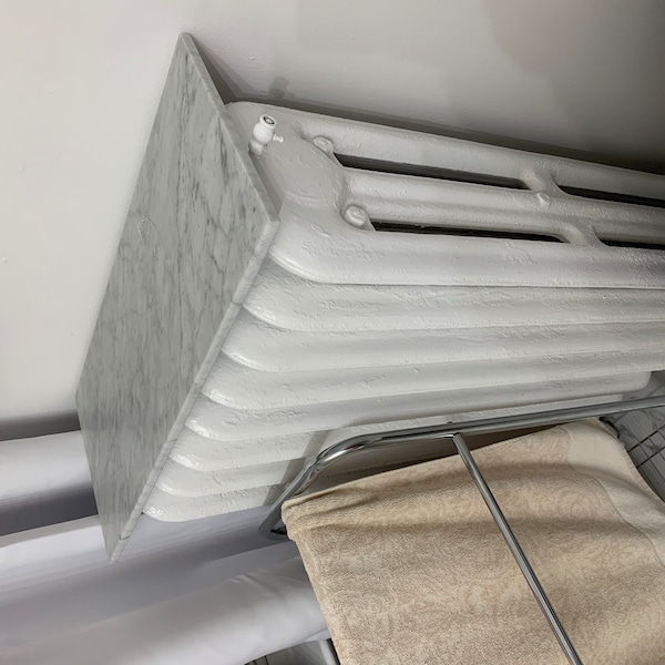 Radiator Top Bianco Carrara White Marble Matte(honed) Gray Veining ...