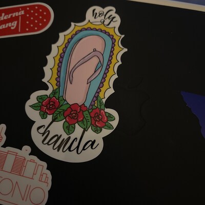 Holy Chancla Sticker/mexico Stickers/laptop Stickers/sticker - Etsy