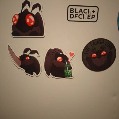 Mothman Magnets Cute Cryptid Mothman Magnet Set Boba Mothman Series ...