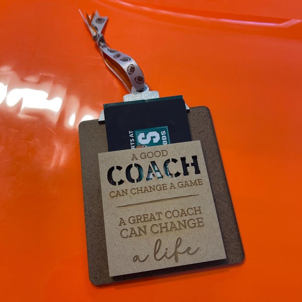 Coach Clipboard Card Holder, Coach Gift Card, Coach Appreciation Gift ...