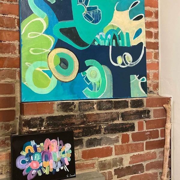 Graffiti Vibes. Funky & Vibrant Contemporary Abstract Acrylic Painting ...