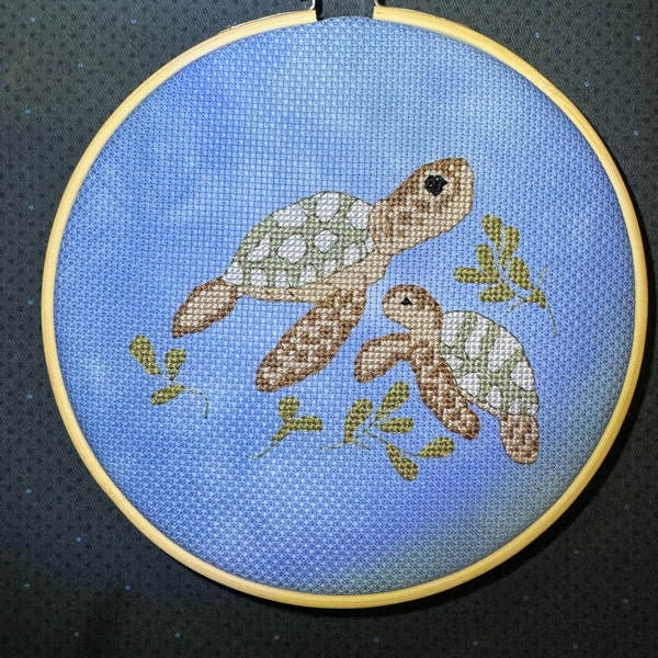 Turtle Needlepoint Pattern, Nautical Needlepoint, Turtle Cross Stitch ...