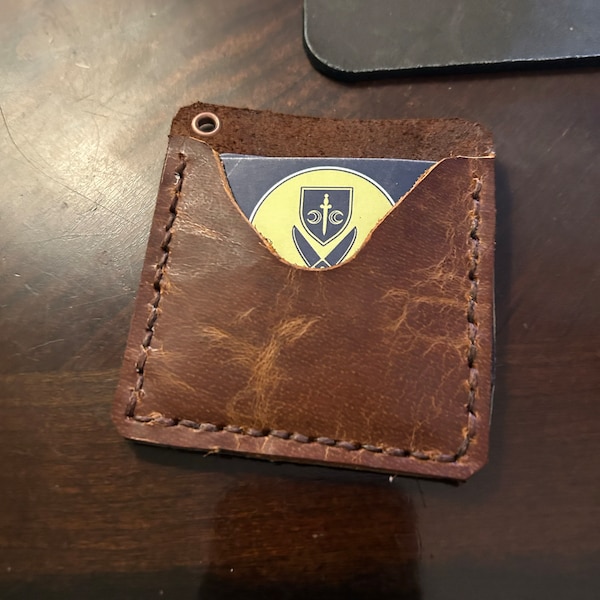 Leather Handmade Square Business Card Holder - Etsy