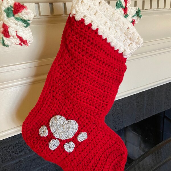 CROCHET PATTERN Dog Christmas Stocking Crochet for Pets, Pet Gift - Etsy