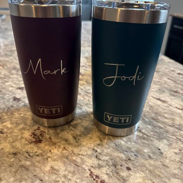 Yeti 20oz Cup - Laser Engraved, Your Name and Choose Your Font! - Etsy