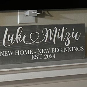New Home House Warming Real Wood Sign new Home New Chapter New Memories ...