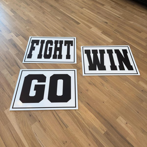 Cheer Routine Signs, Personalized Cheer Signs for Game Day, Custom ...