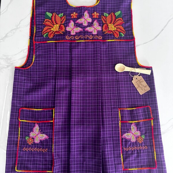 Mandil Mexicano Traditional Mexican Kitchen Apron Cooking Cleaning ...