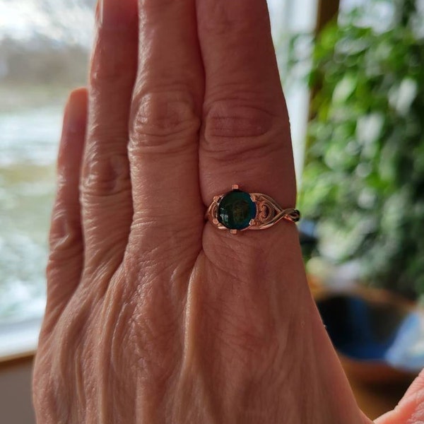 14K Gold Mood Ring, Dainty Ring for Women, Feeling Stone Ring, Colorful ...