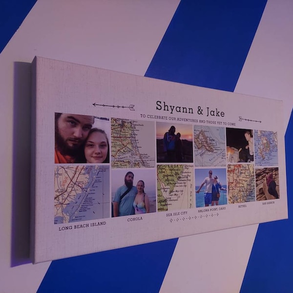 Christmas Gift Ideas for Couples | Map Wall Art Gift for Him and Her ...