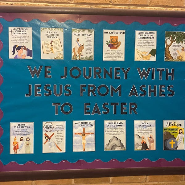 Lent Bulletin Board-church Bulletin Board-christian Classroom- From ...