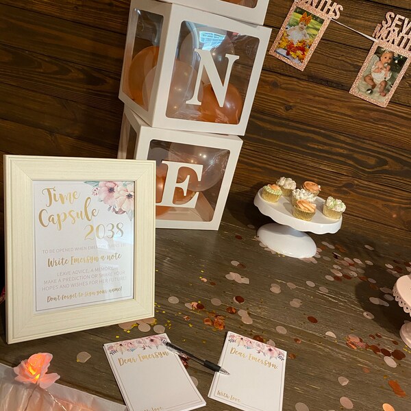 Time Capsule First Birthday, First Birthday Time Capsule, Printed 1st ...