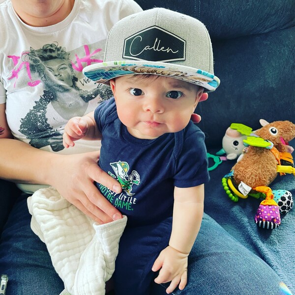 Custom Hat Signature Cursive Name Hat Hexagon Custom Baby Adult ...