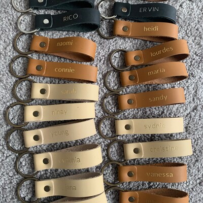 Personalized Leather Keychain, Monogrammed Leather Keychain, Best ...