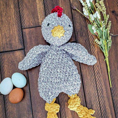 Big Little Chickie Knotted Lovey Crochet Chicken PATTERN - Etsy