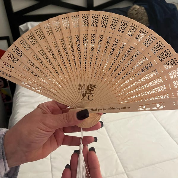 Colored Wedding Fans Personalized Wedding Favors in Bulk Rustic Fan ...