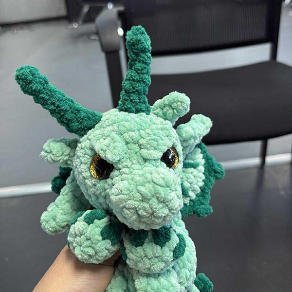 Neptune the Dragon Snuggler | PDF Crochet Amigurumi Pattern | Low Sew ...
