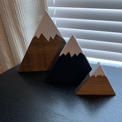 Wooden Mountain Decor, Nursery Decor, Rustic Wedding Table Numbers ...