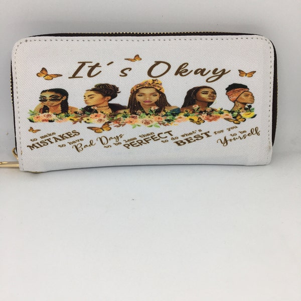 Blank Ladies Canvas Double Sided Wallet With Wristlet **ready for ...