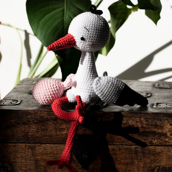 Crochet Pattern - Lucky the Stork - Etsy