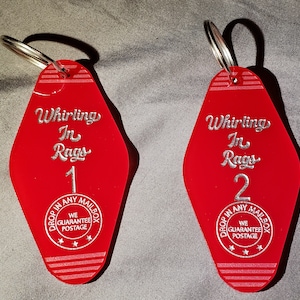 Custom Retro Motel Key Fob YOUR CUSTOM TEXT - Etsy