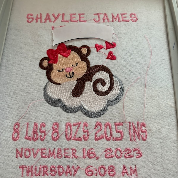 Cute Monkey Machine Embroidery Design, Mini Monkey Embroidery Design ...