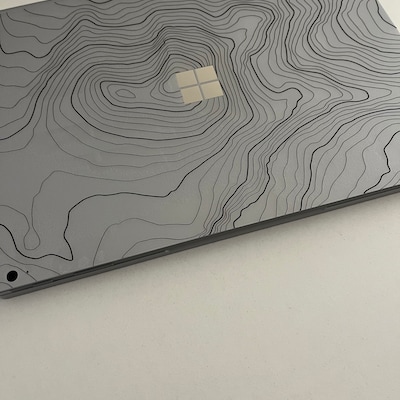 Topographic Map Transparent Surface Laptop Skinminimalist Terrain Clear ...