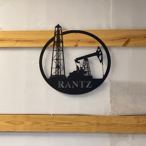 Custom Metal Name Sign, Oil Rig, Oil Field, Offshore Custom Sign ...