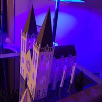 Paper Cathedral, Christmas Village Set, Paper Church Model, Paper ...