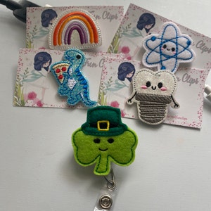 Fruit Badge Reel Fruit Feltie Badge Reel Cute Badge Clip Retractable ID ...