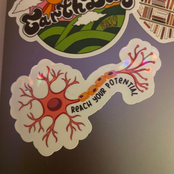 Neuron Potential Medical Sticker - Science Sticker - Medical Office ...